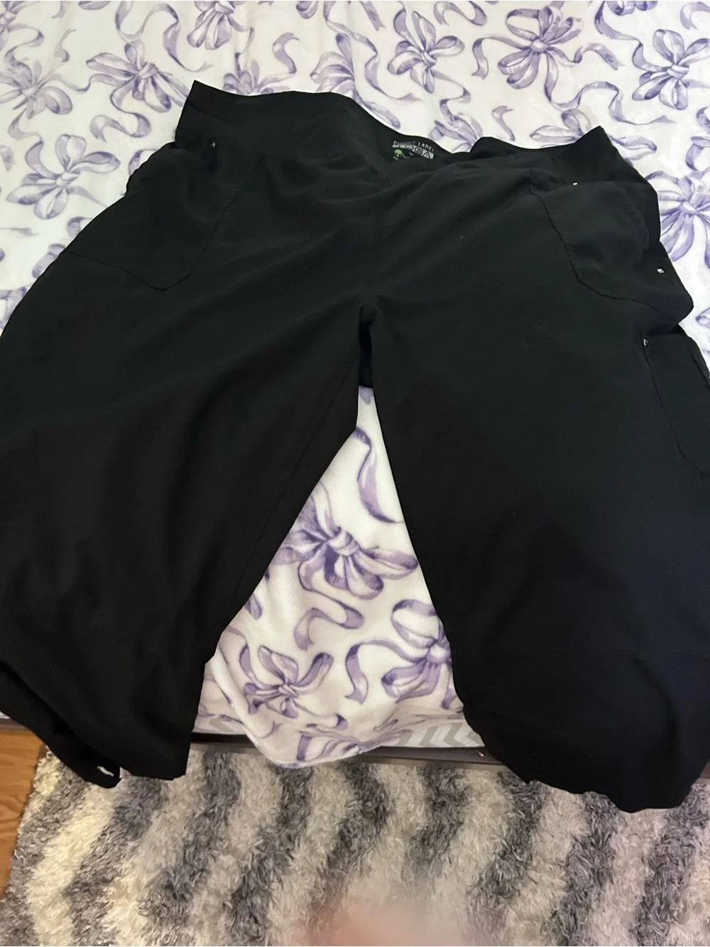 Pants & Jumpsuits | Purple Label Yoga By Healing Hands Black Active ...